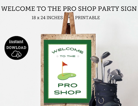 Welcome to the Pro Shop Sign Golf Party Decor Golf Baby - Etsy