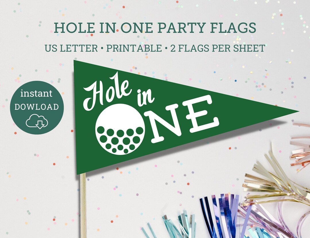 Banderas de golf Hole in One Par-Tee, decoración de cumpleaños de golf ...