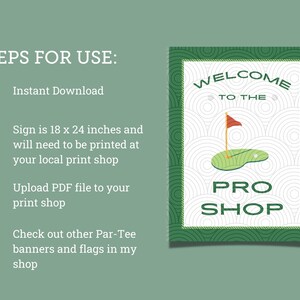 Welcome to the Pro Shop Sign, Golf Party Decor, Golf Baby Shower, Hole ...