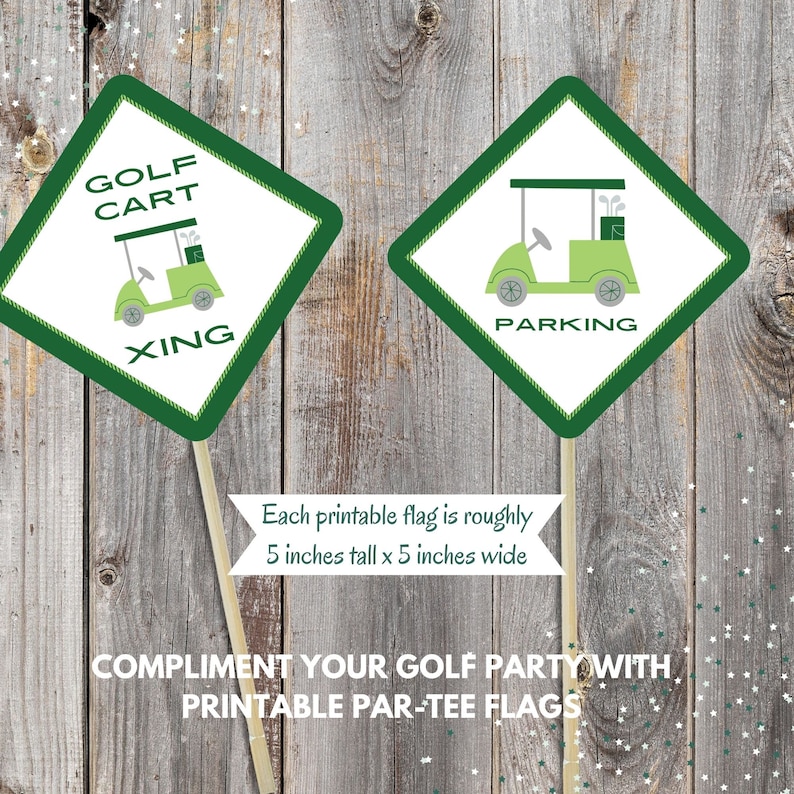 Golf Cart Crossing Signs, Golf Par-tee Printable (digital Download) - Etsy