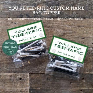 You're Tee-rific Custom Name Golf Favor Bag Toppers, Custom Boy ...