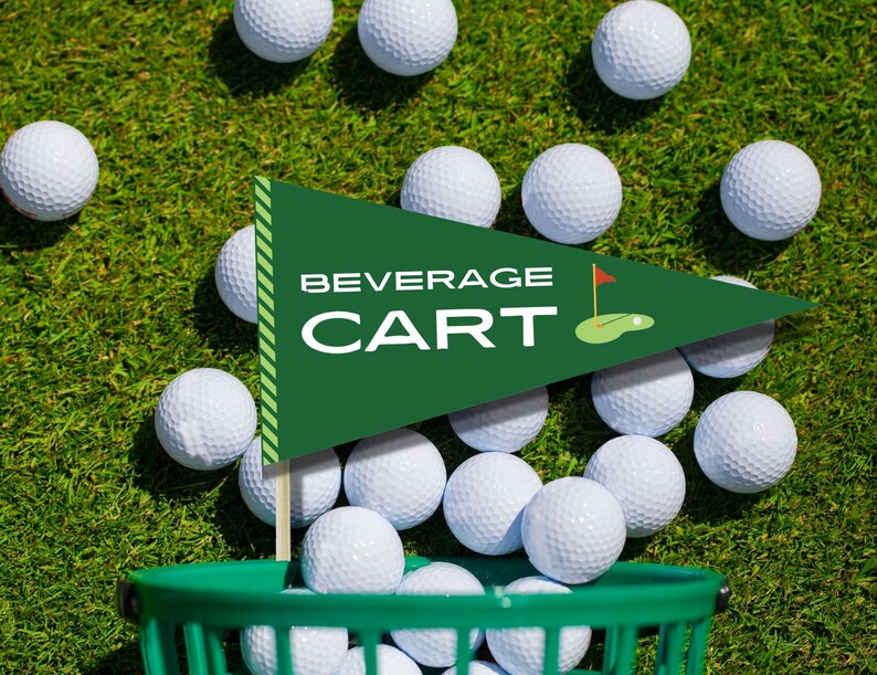 Golf Bar Cart Flags, Printable Party Decor (PDF) - Etsy