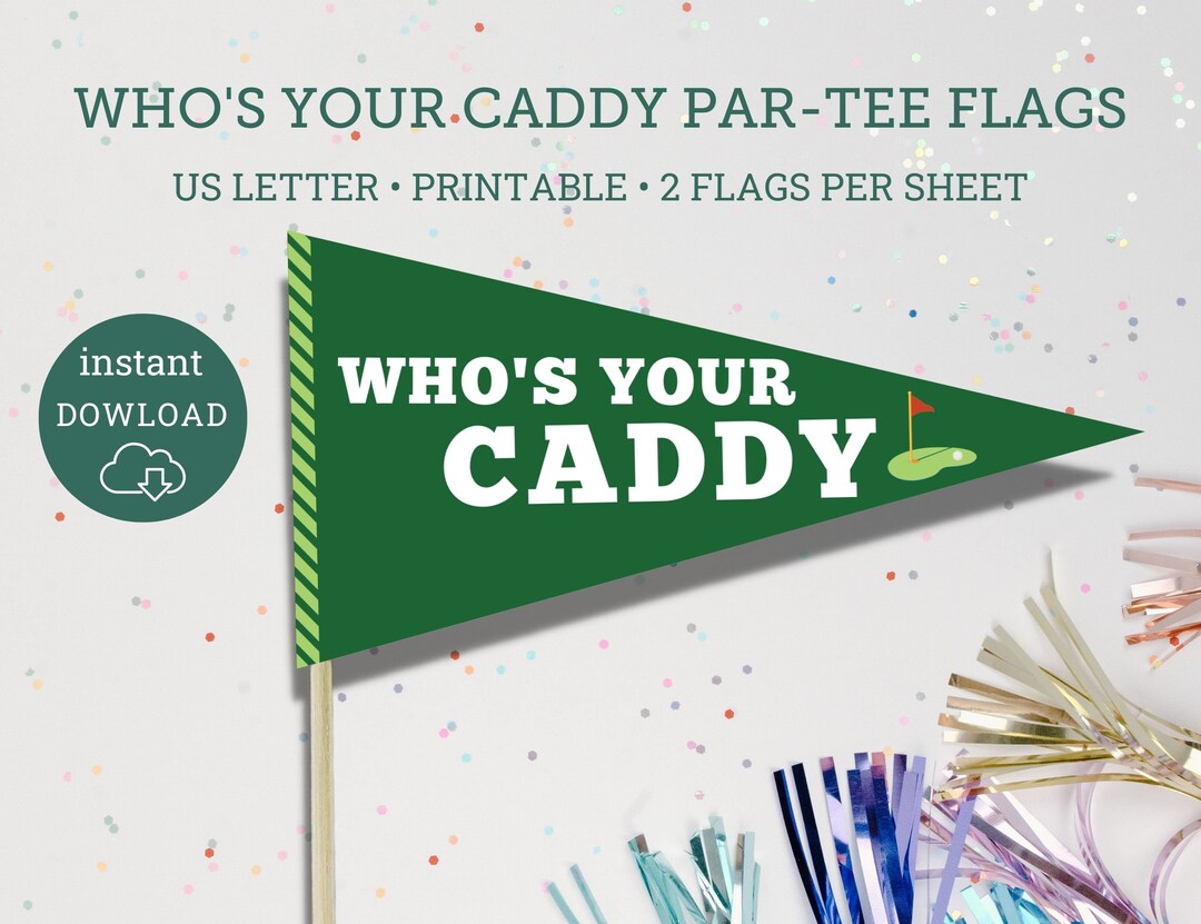 Who's Your Caddy Golf Flags, Golf Birthday Decor, Funny Golf Signs ...