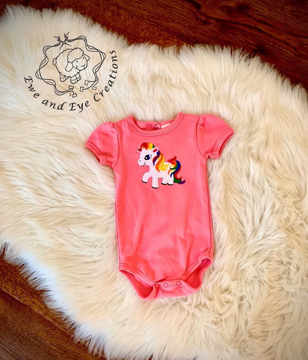 Infant Embroidered Pony Bodysuit, Pony Onsie, Baby Bodysuit, Infant ...