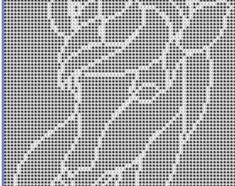 Filet Crochet Pattern 'dancing Unicorns', Instant Download Pdf. - Etsy