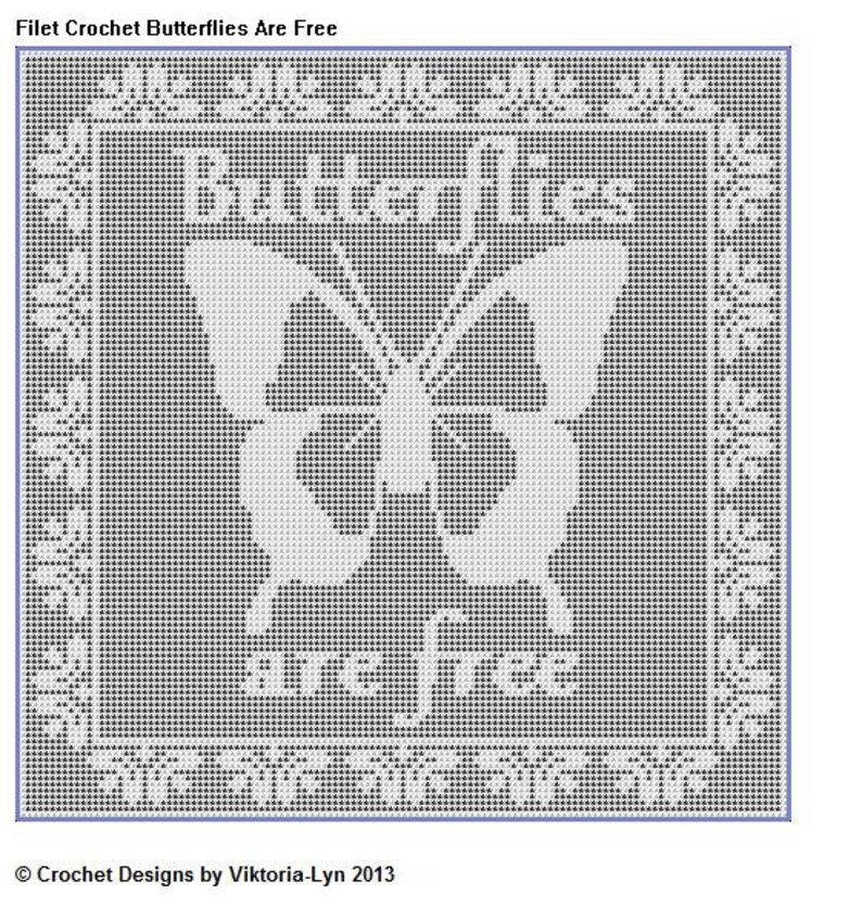 Pdf-instant Download-filet Crochet PATTERN butterflies Are Free - Etsy