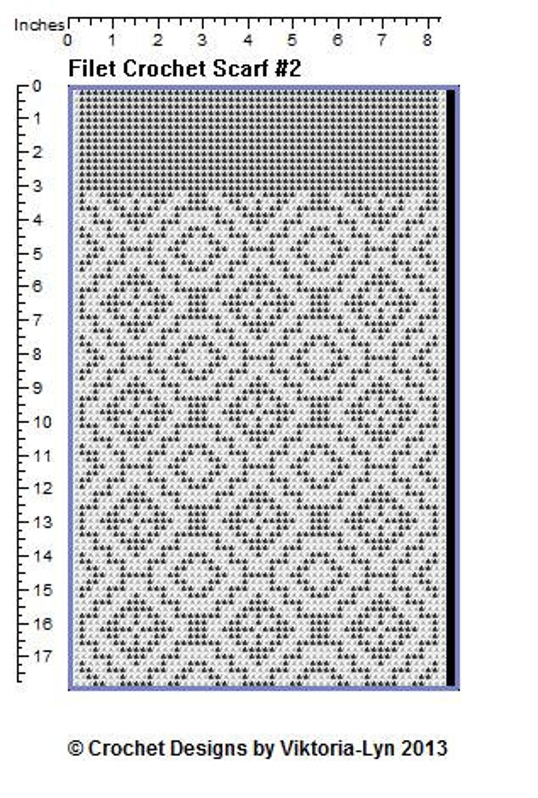 Pdf-instant Download-filet Crochet PATTERN scarf-2 - Etsy