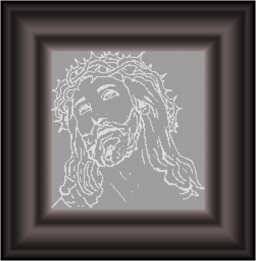 Pdf-instant Download-filet Crochet CHART for Jesus - Etsy