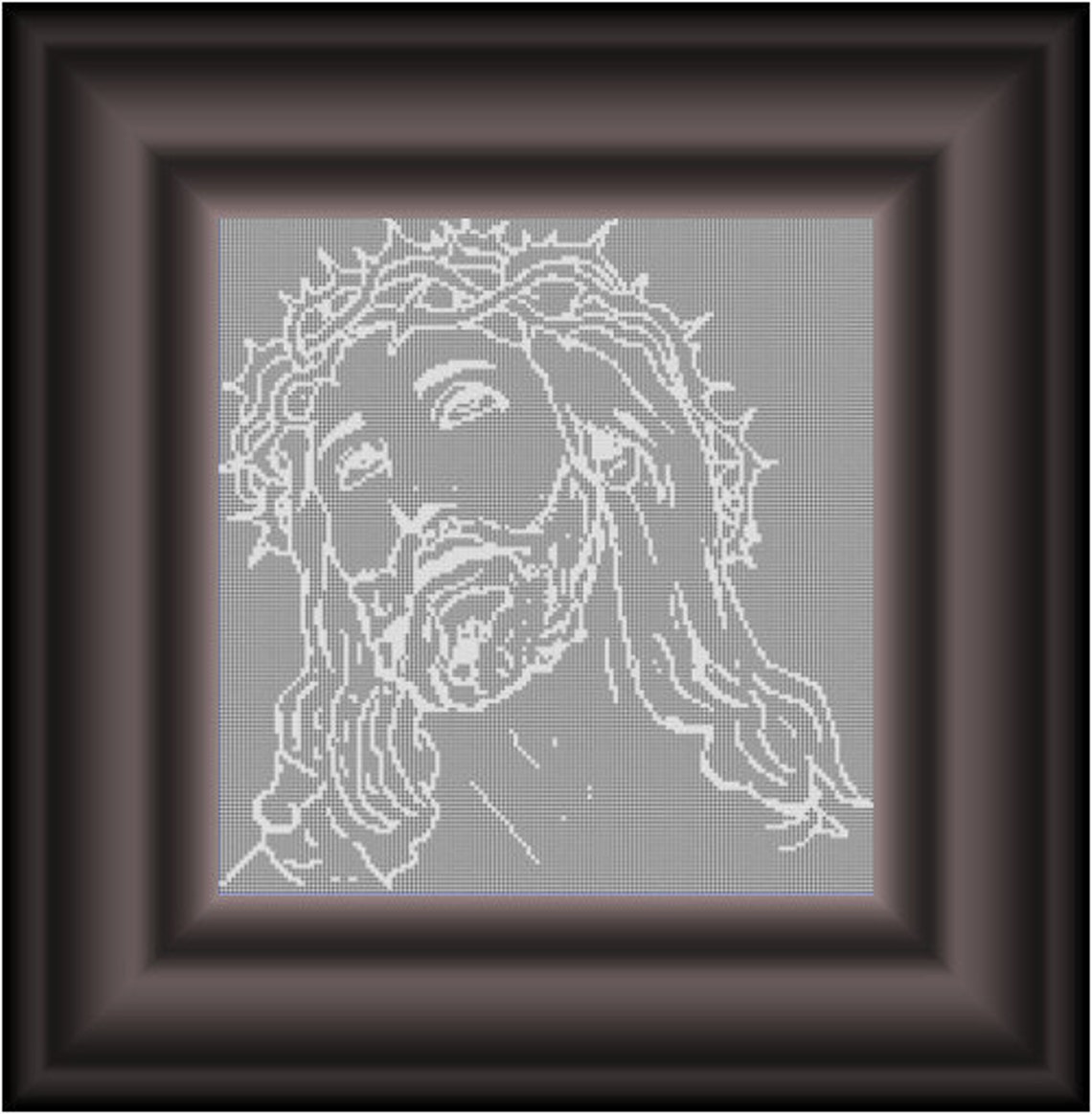 Pdf-instant Download-filet Crochet CHART for Jesus - Etsy