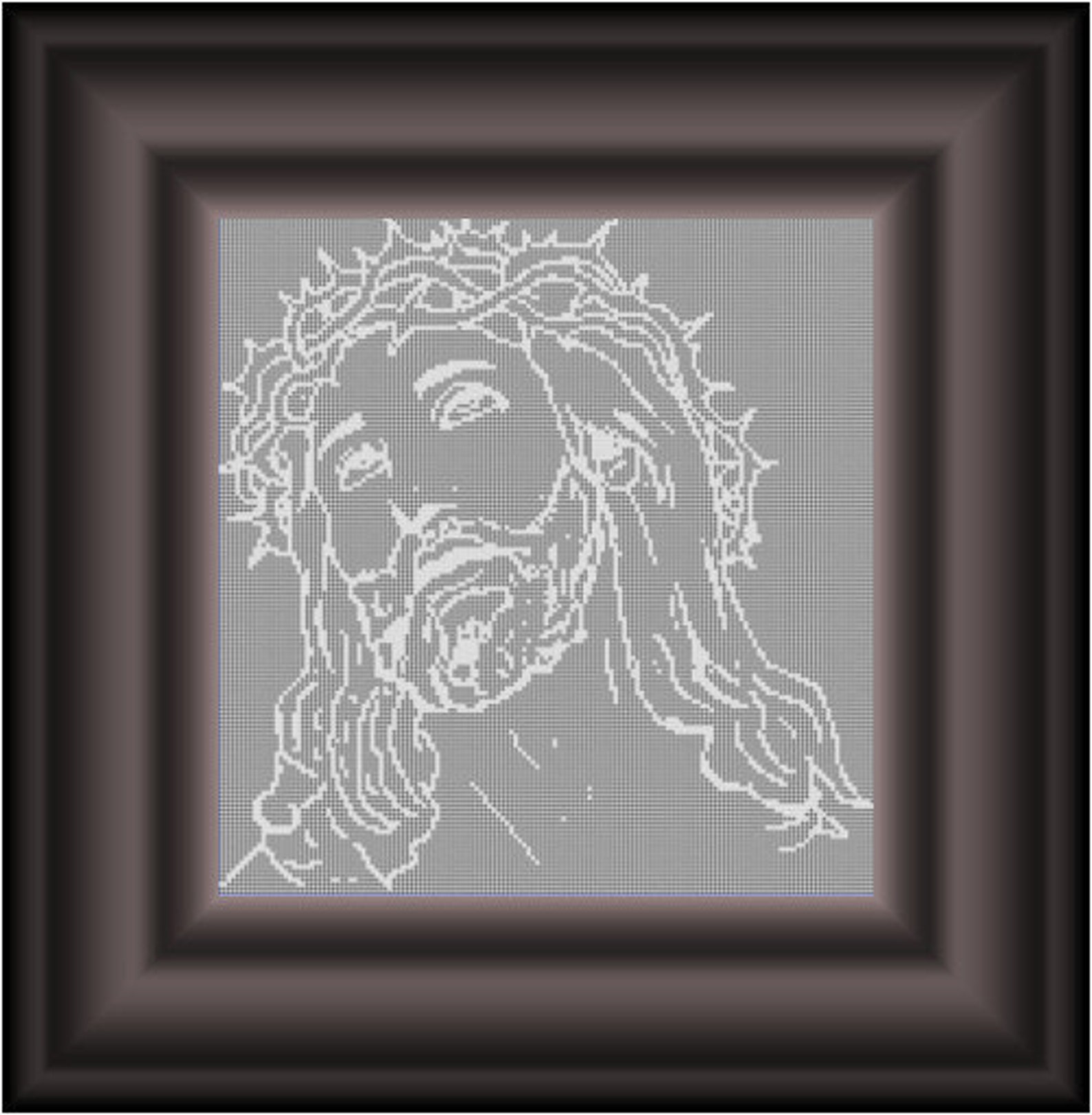 Pdf-instant Download-filet Crochet CHART for Jesus - Etsy