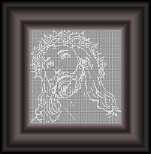 Pdf-instant Download-filet Crochet CHART for Jesus - Etsy