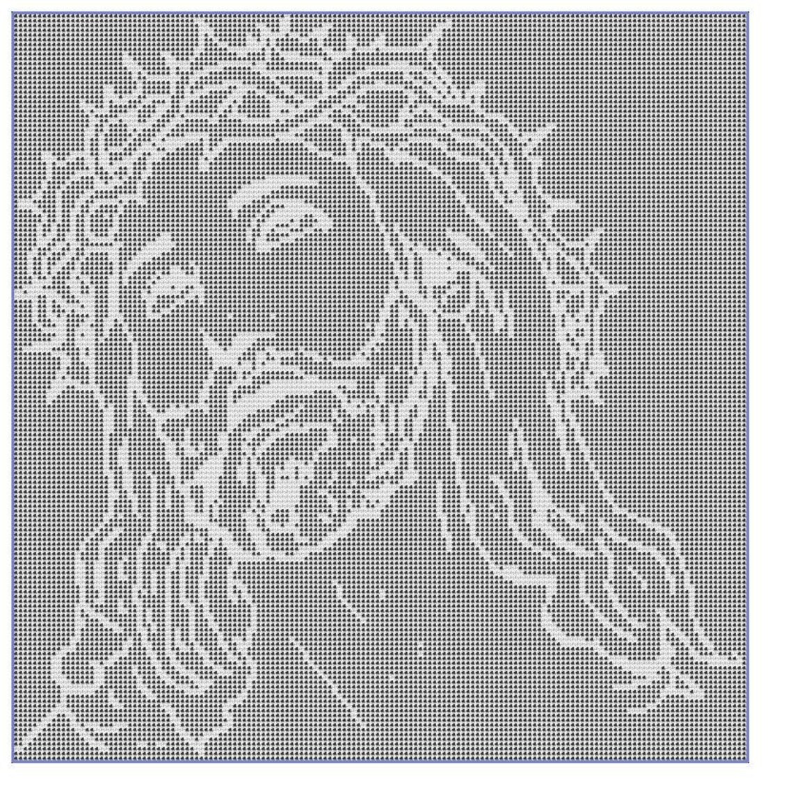 Pdf-instant Download-filet Crochet CHART for Jesus - Etsy