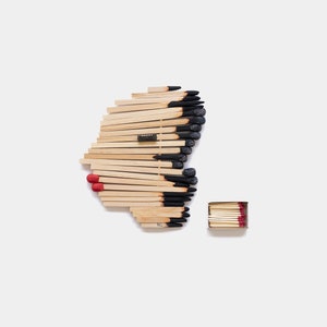 7 X 6" Match Sculpture Silhouette | Matchstick Woman Wooden Wall ...
