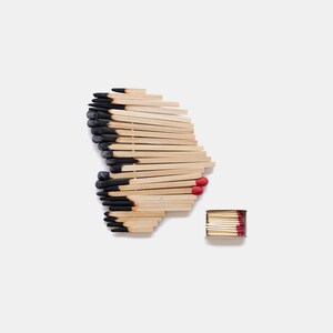 7 X 6" Match Sculpture Silhouette | Matchstick Woman Wooden Wall ...
