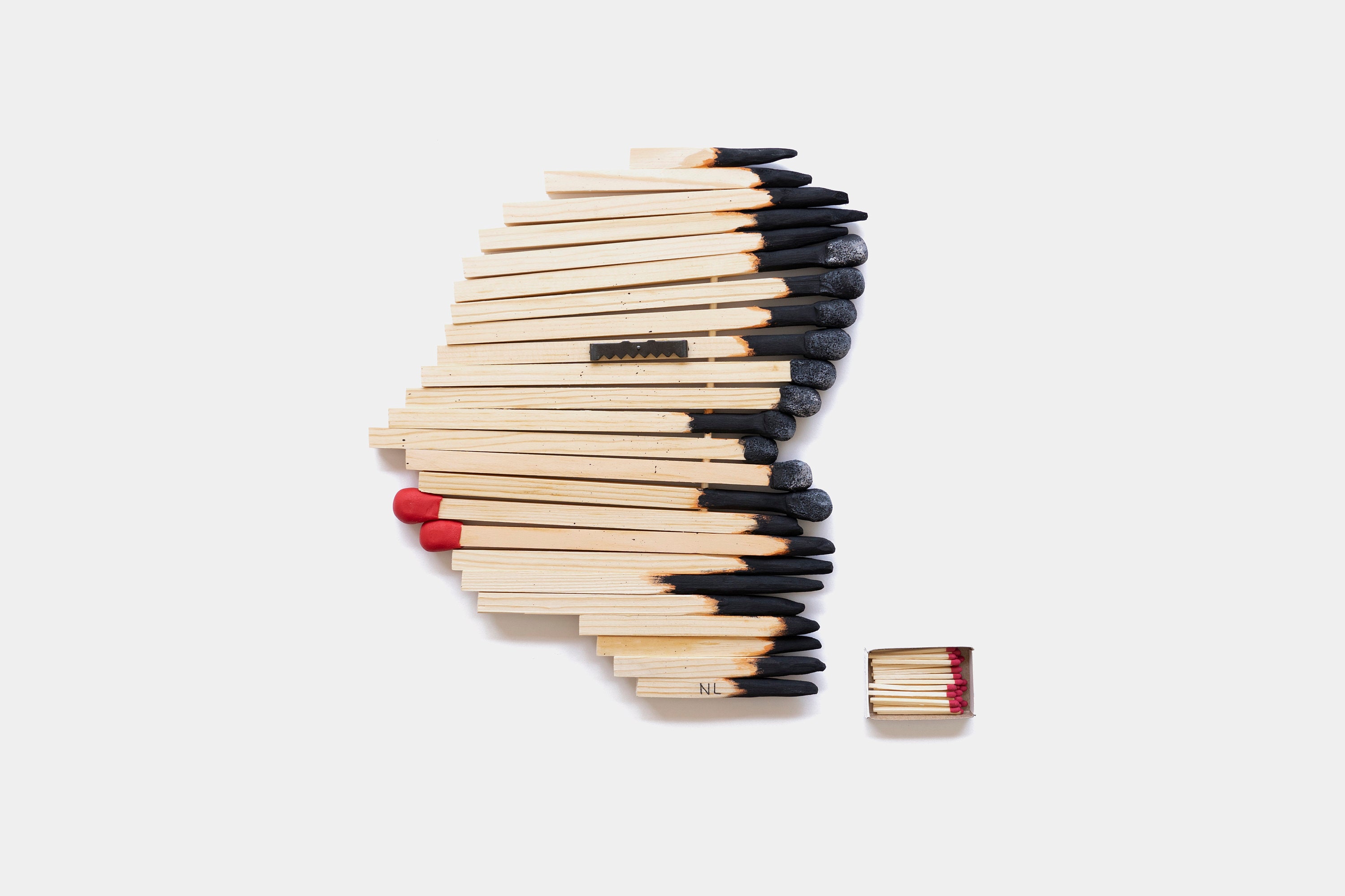 10.5 X 9" Match Sculpture Silhouette | Matchstick Woman Wooden Wall ...