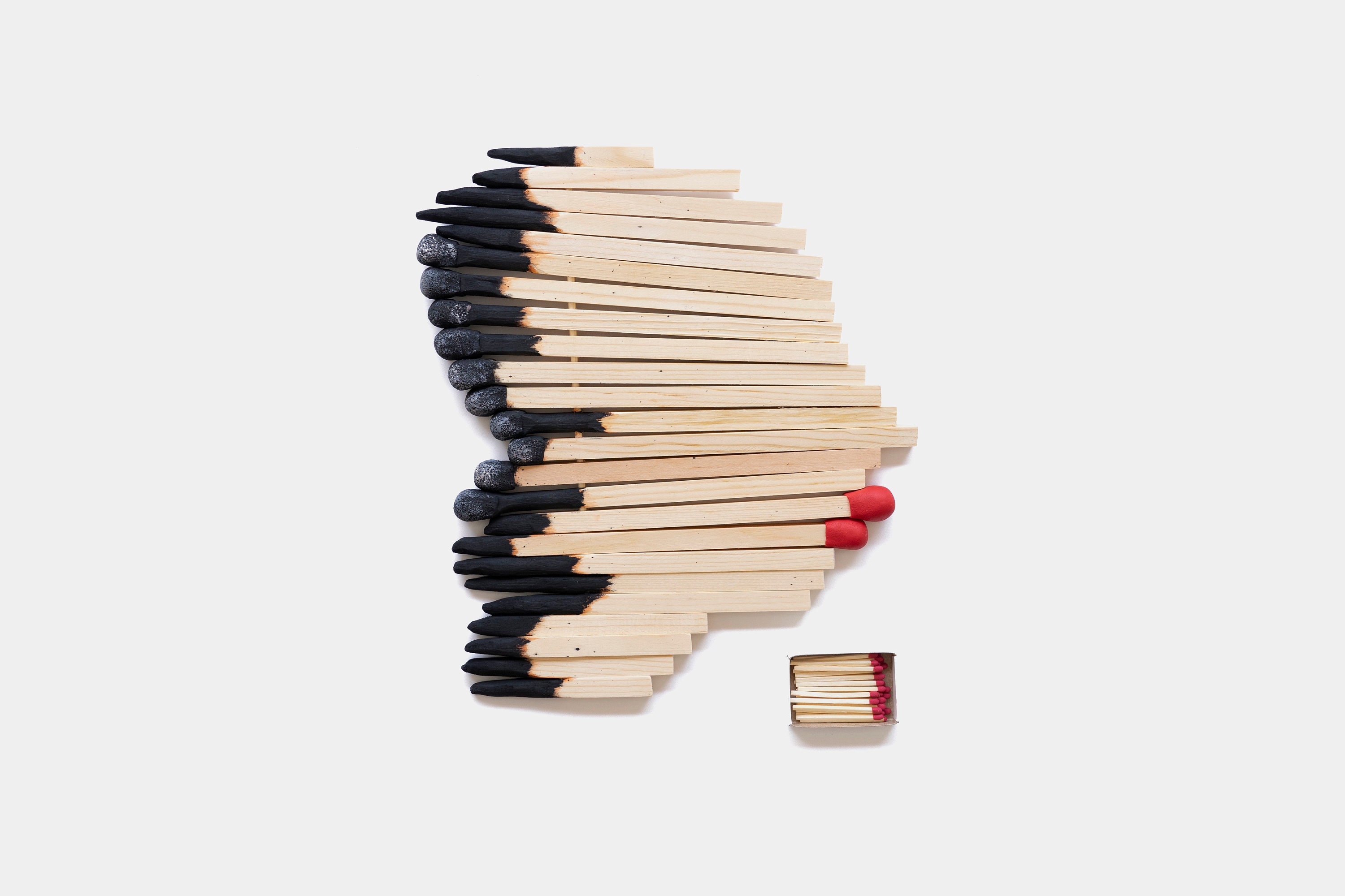 10.5 X 9" Match Sculpture Silhouette | Matchstick Woman Wooden Wall ...