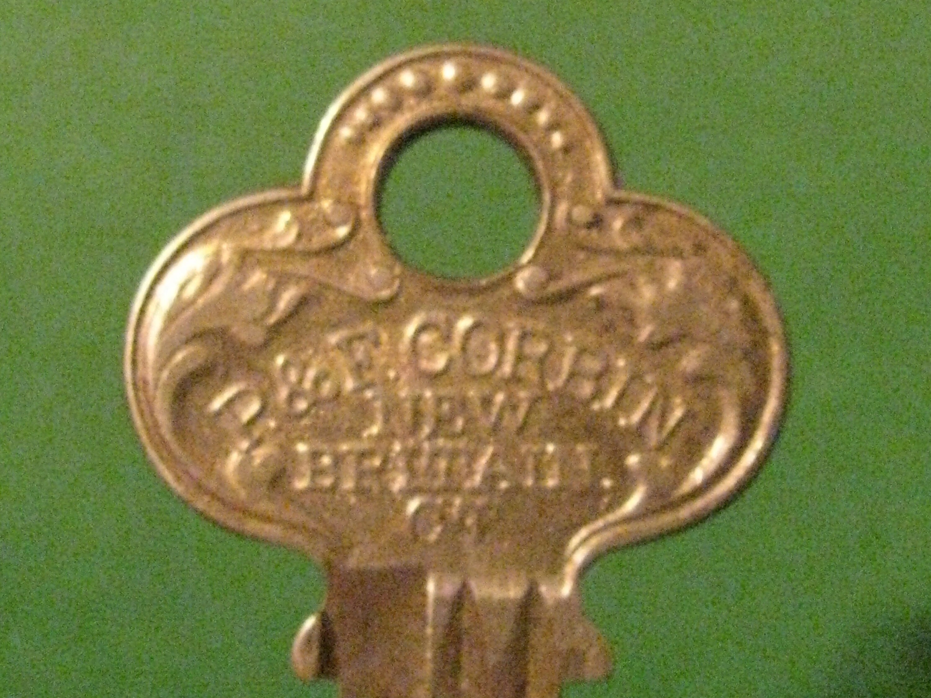 Rare Vintage P & F Corbin Cut Key ~ Corbin Hatheway ~ New Britain CT ...