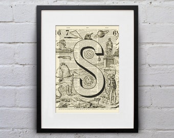 The Letter B Vintage French Alphabet Shabby Chic Dictionary | Etsy