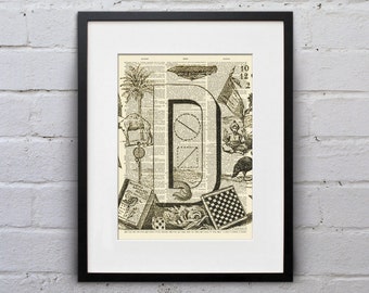 The Letter B Vintage French Alphabet Shabby Chic Dictionary | Etsy