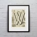 The Letter W Vintage French Alphabet Shabby Chic Dictionary | Etsy