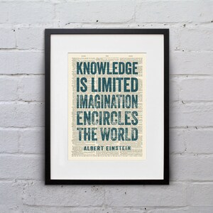 Knowledge is Limited, Imagination Encircles the World / Albert Einstein ...