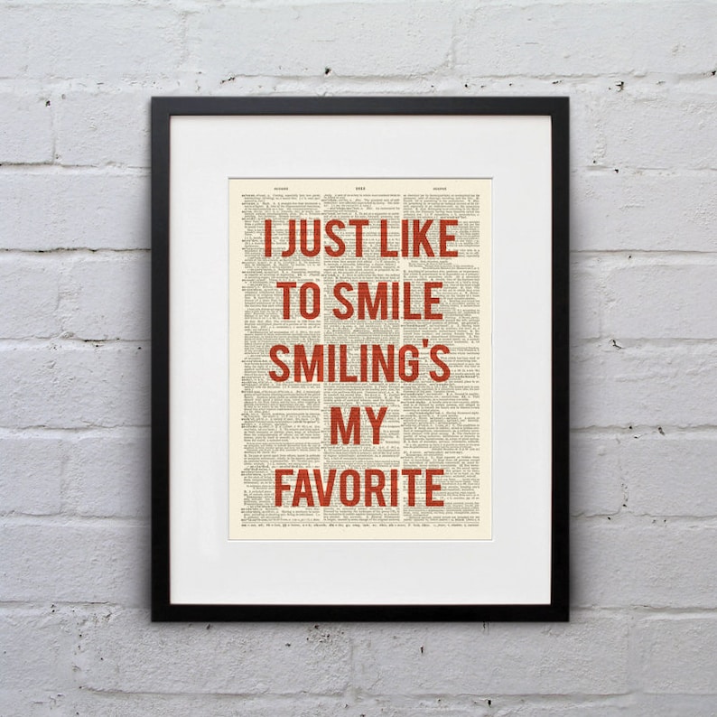 I Just Like to Smile Smiling's My Favorite Inspirational | Etsy