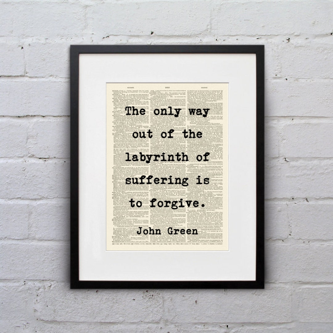 John Green Quote Print – Dictionary Book Art - Etsy