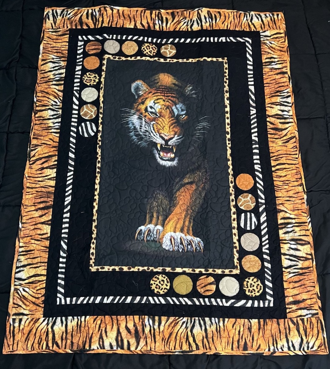 Tiger Animal Kingdom Handmade Quilt - Etsy