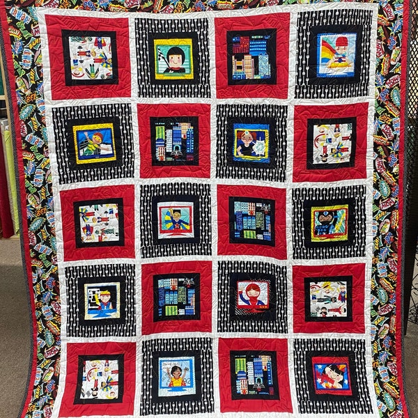 Superhero Quilt - Etsy
