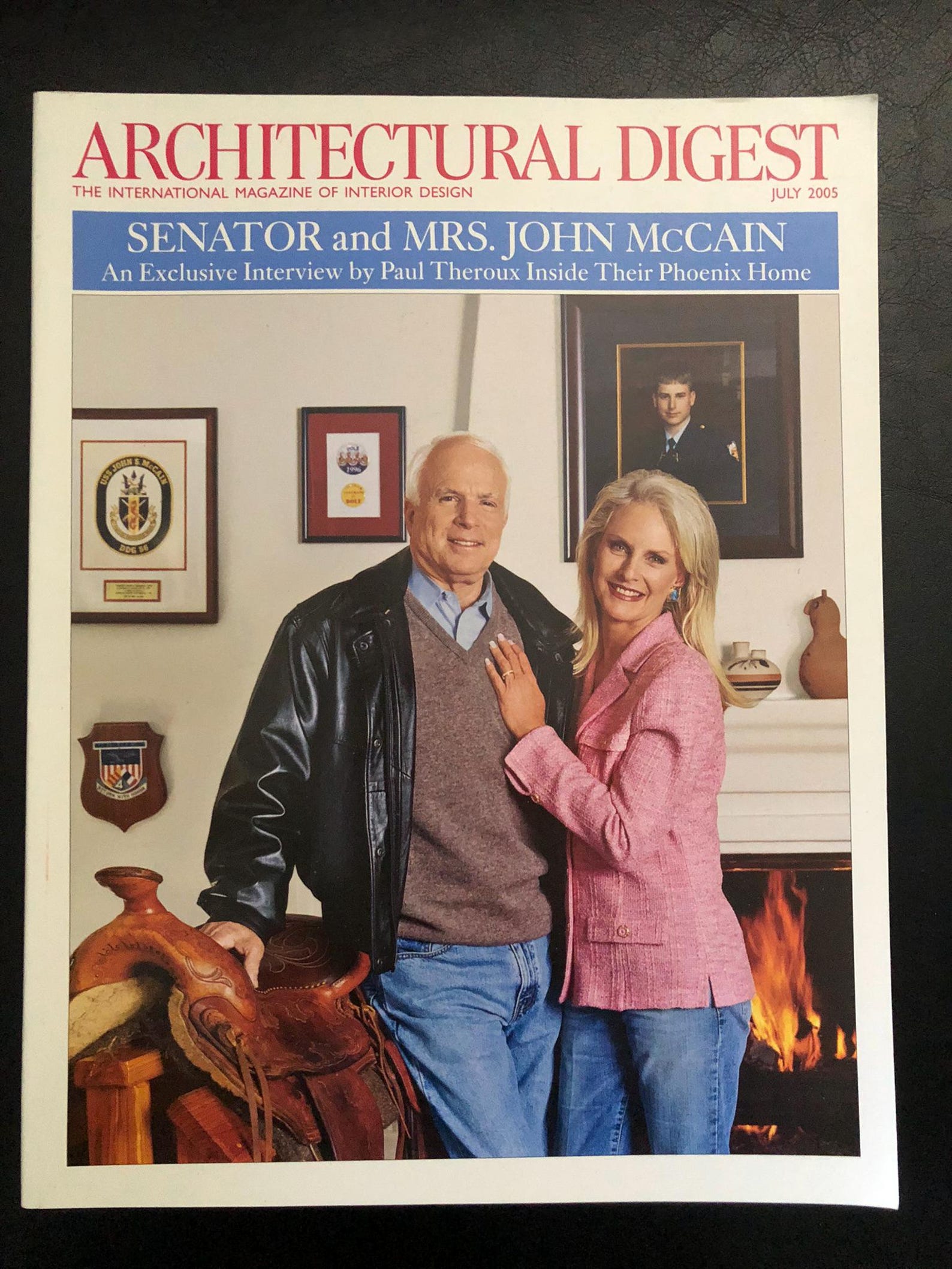Architectural Digest July 2005 Senator John Mccain Interview Interior ...