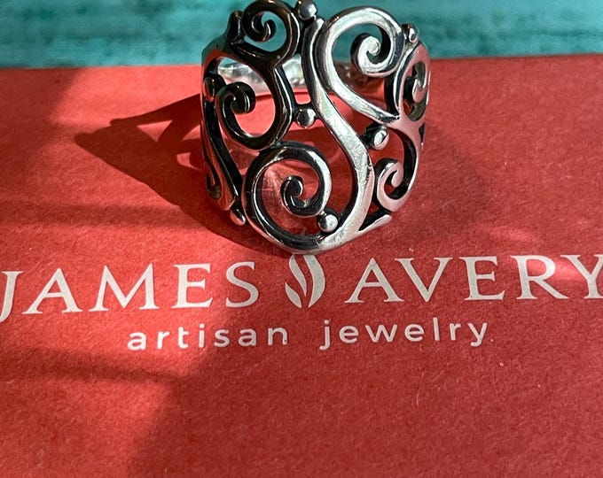 Retired James Avery Sterling Silver Open Sorrento Ring With Avery Box ...
