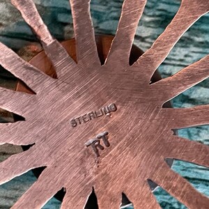 Navajo Ronald Tom Signed Big Sterling Silver and Turquoise Sandcast ...