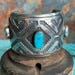 Heavy Ronnie Hurley Signed Handmade Navajo Sterling Silver and Kingman ...