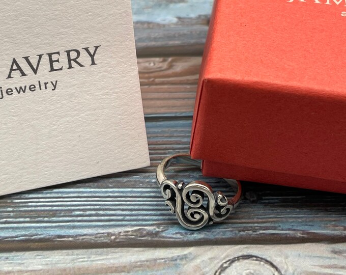 James Avery Spanish Swirl Ring Sterling Silver With Box! Size 9 - Etsy