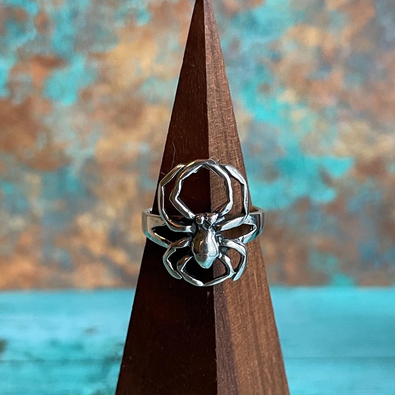 Silver Spider Ring - Etsy