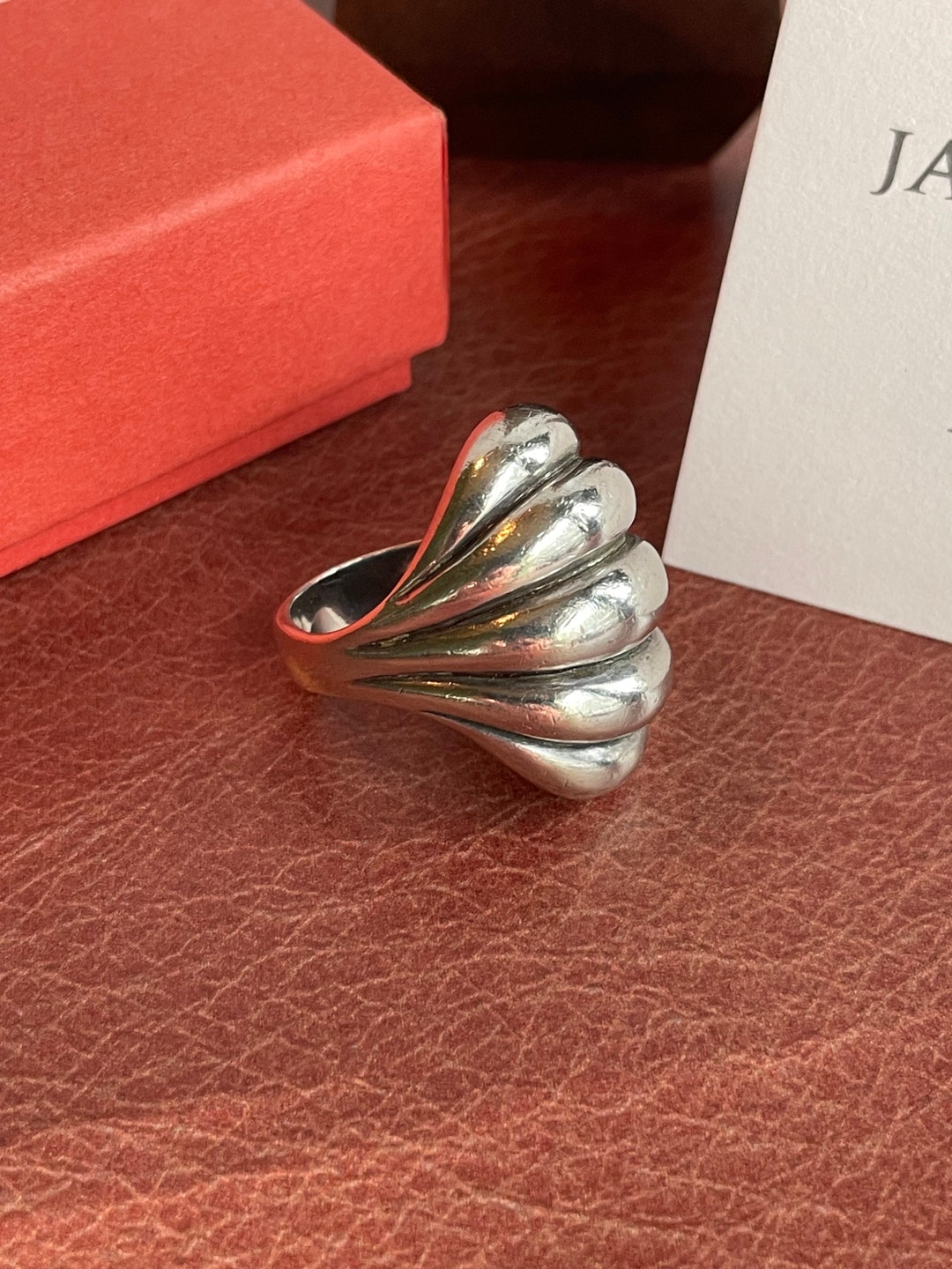 Ultra Rare James Avery Sterling Silver Retired Dome Scallop Heavy Ring ...
