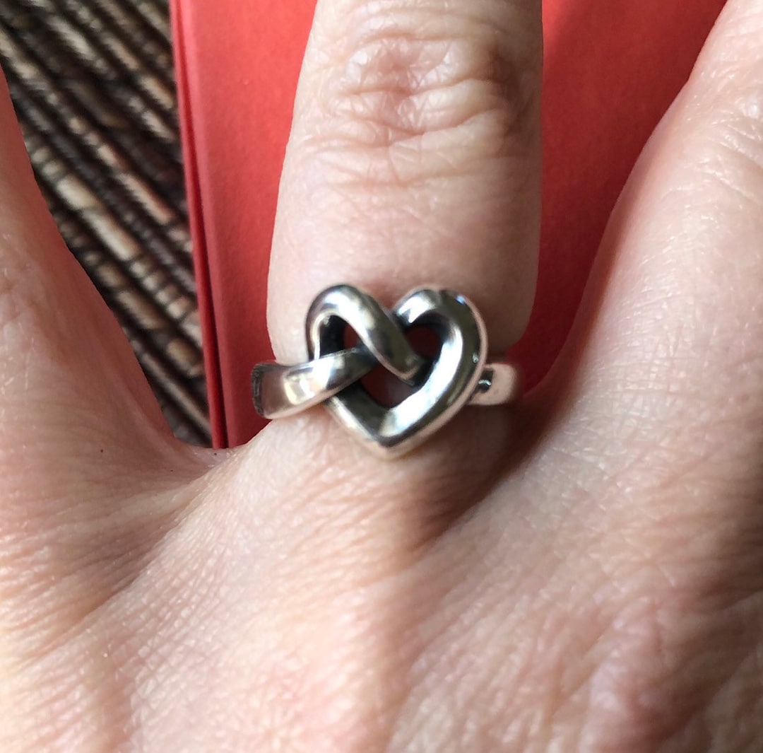 James Avery Sterling Silver Retired Knot Heart Ring Size 7 With Box - Etsy