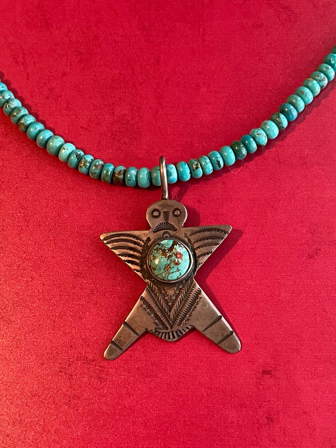 Super Cute Turquoise and Sterling Silver Star Shaped Man - Etsy