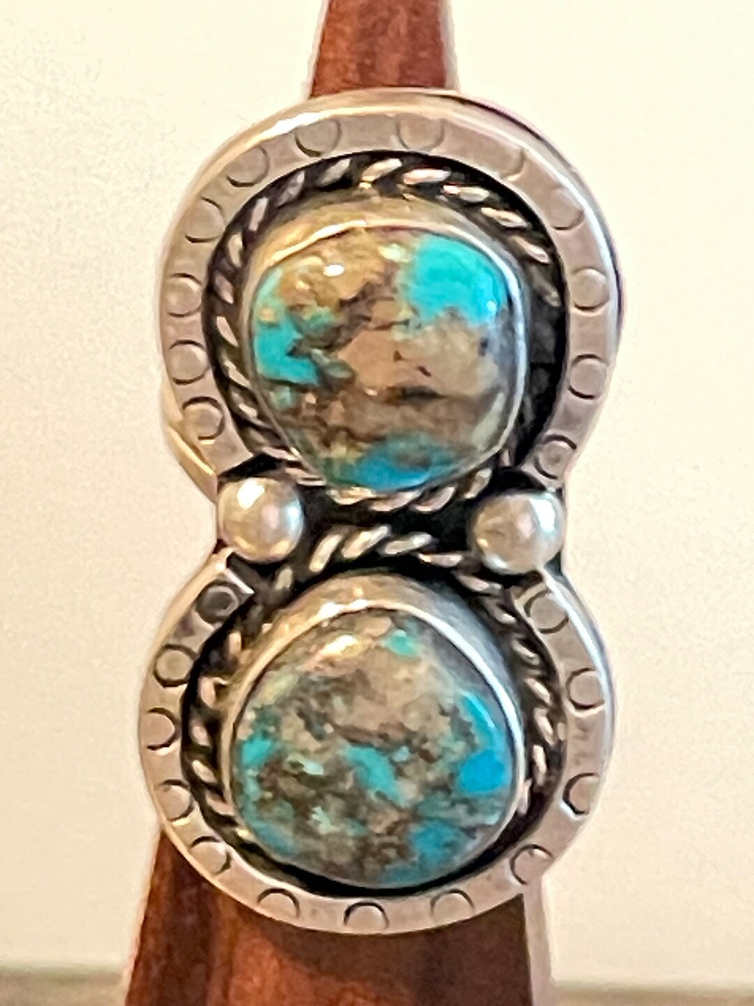 Stunning Turquoise & Sterling Silver Vintage Native American Navajo ...