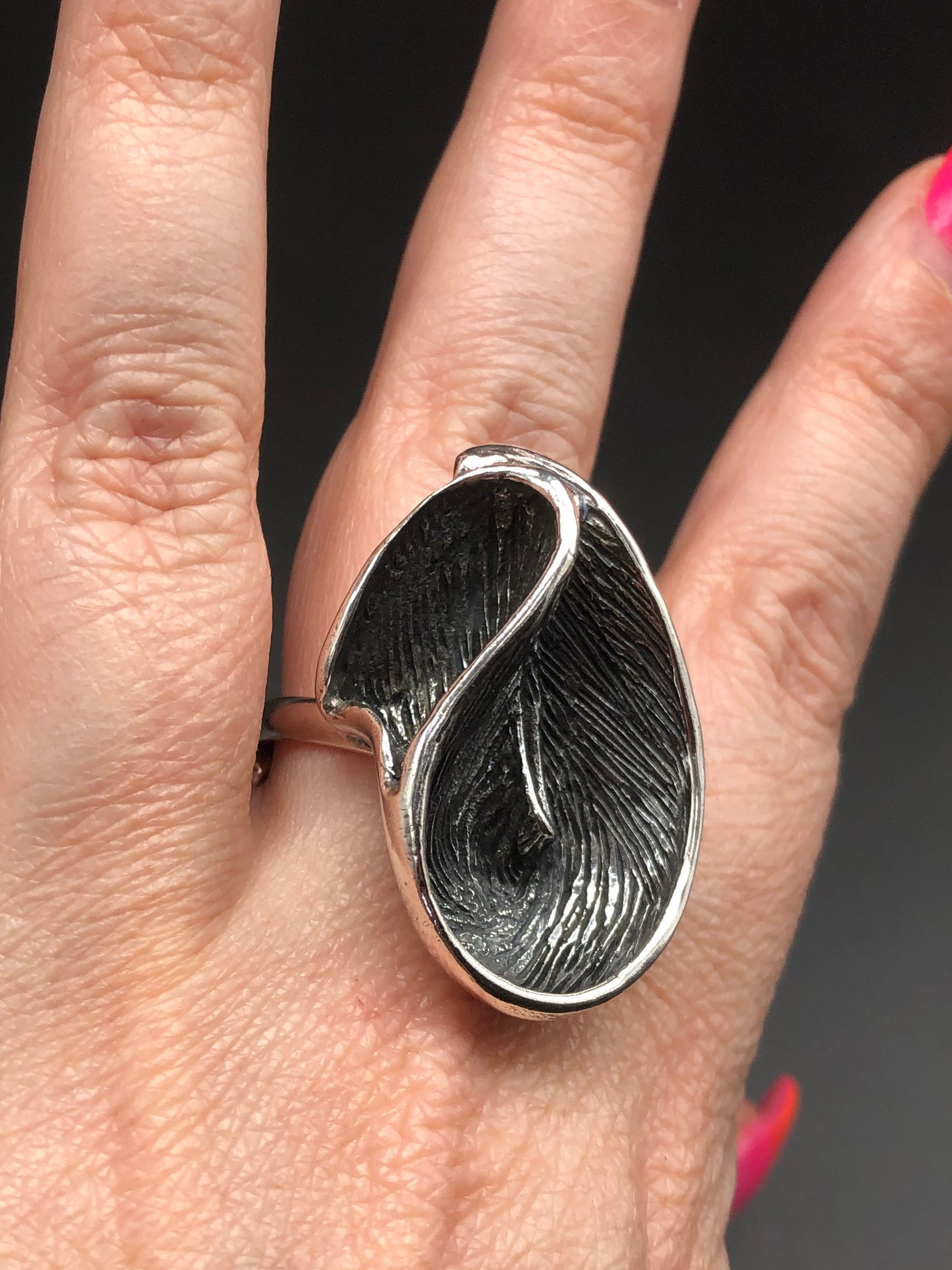 Sterling Silver Wonderful Wide Calla Lily Flower Ring Size | Etsy