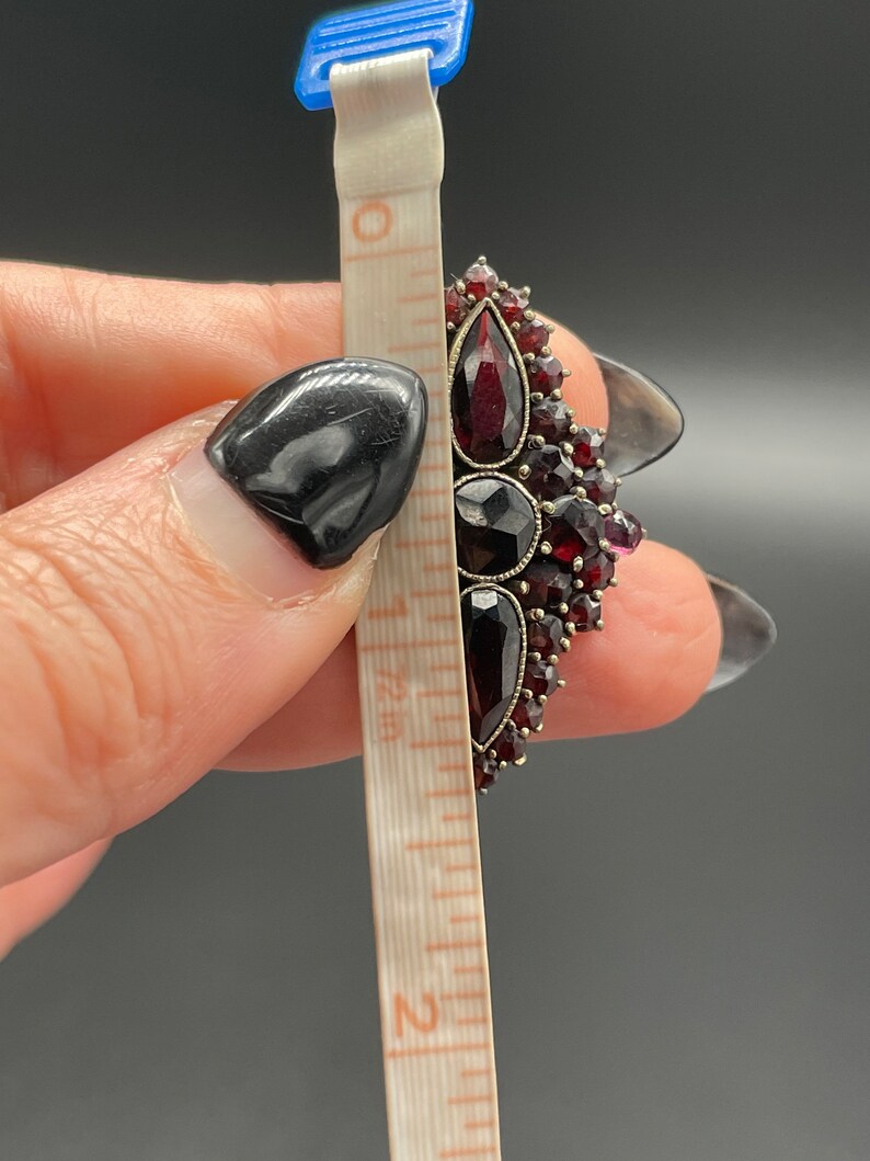 Antique Georgian or Victorian 14k Gold Shank and Red Garnet - Etsy