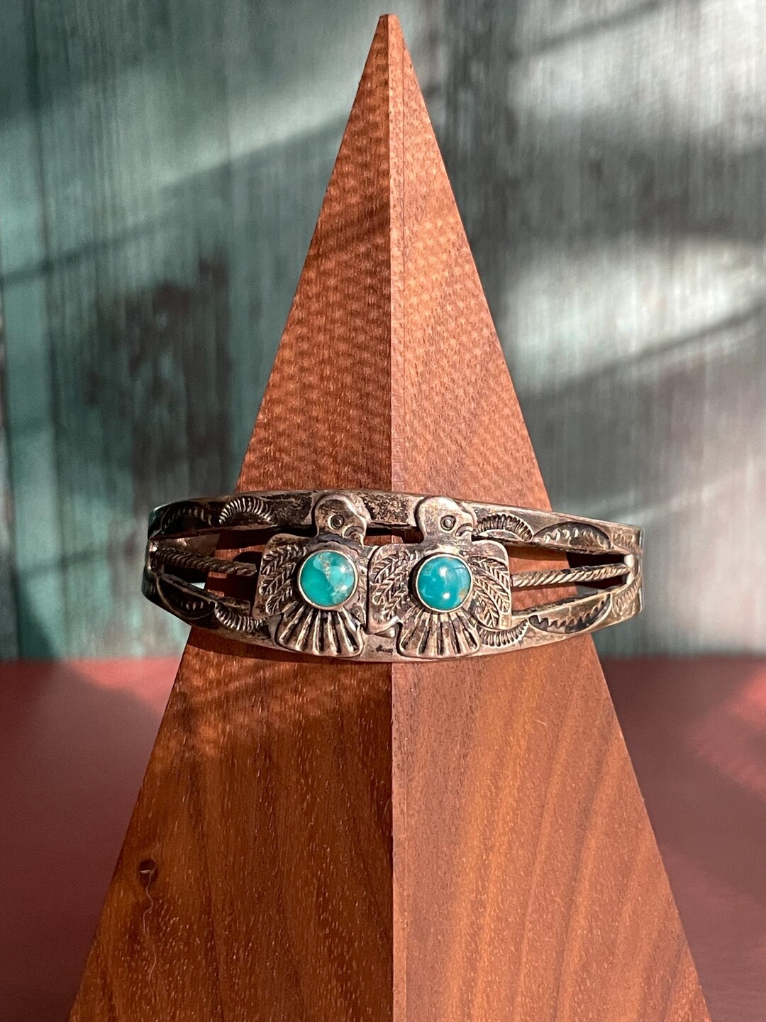 Really Old Sterling Silver and Turquoise Navajo Thunderbirds With ...