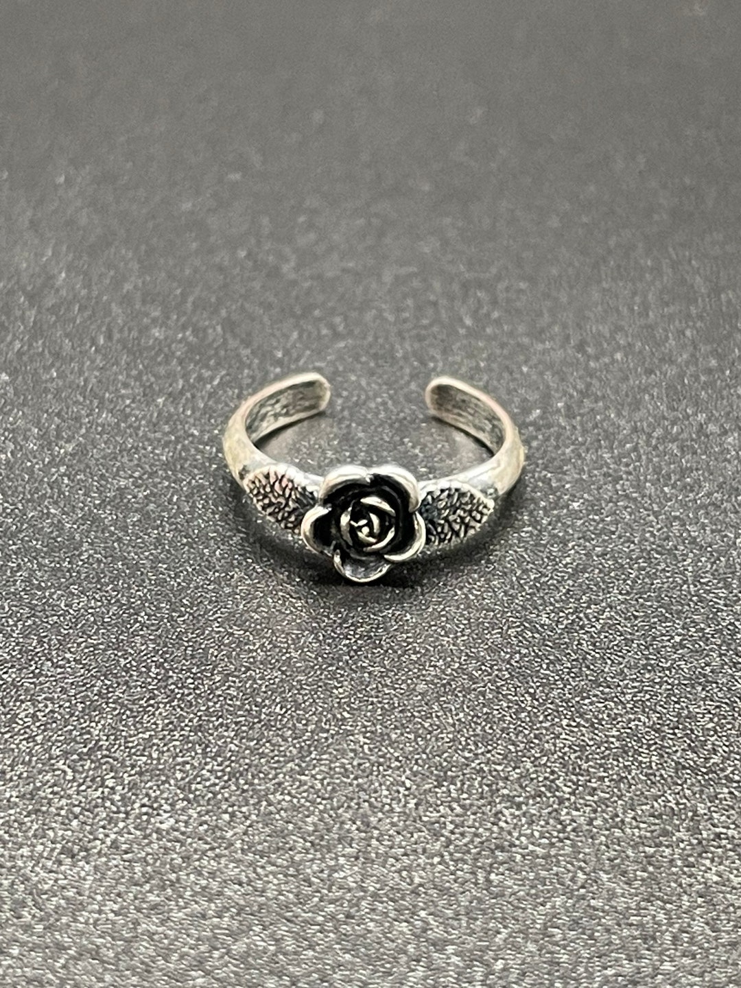 Sterling Silver Rose Toe or Pinky Ring Very Cute Israel - Etsy