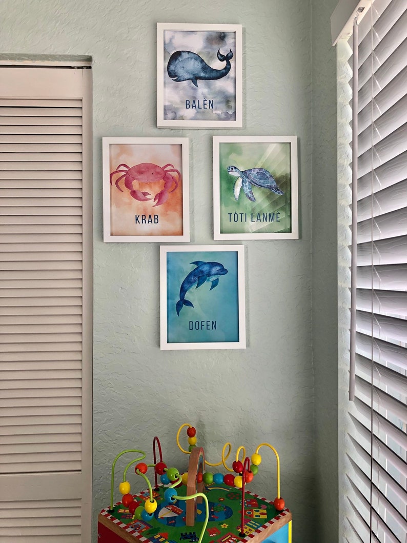 Art Prints Set: Animals Haitian Creole - Etsy