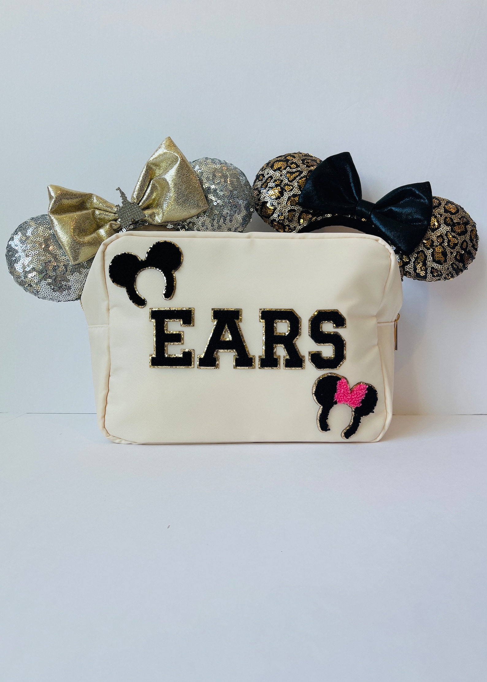 EARS Bag, Magical EARS Bag, XL Nylon Bags, Summer Travel Bags, Nylon Pouch Bags Chenille Patches ...