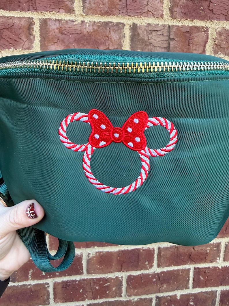 Peppermint Mouse Christmas Large Embroidered Fanny Pack - Etsy