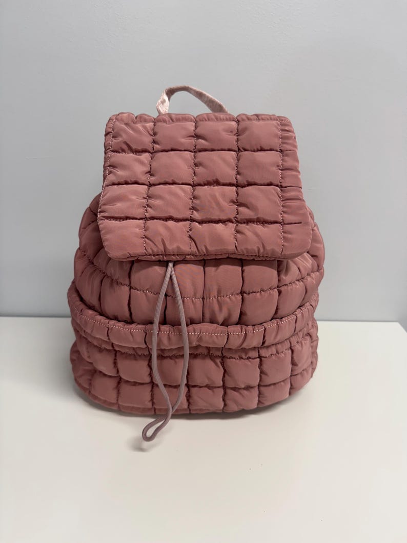 Puffer Quilted Backpack Purse - Etsy