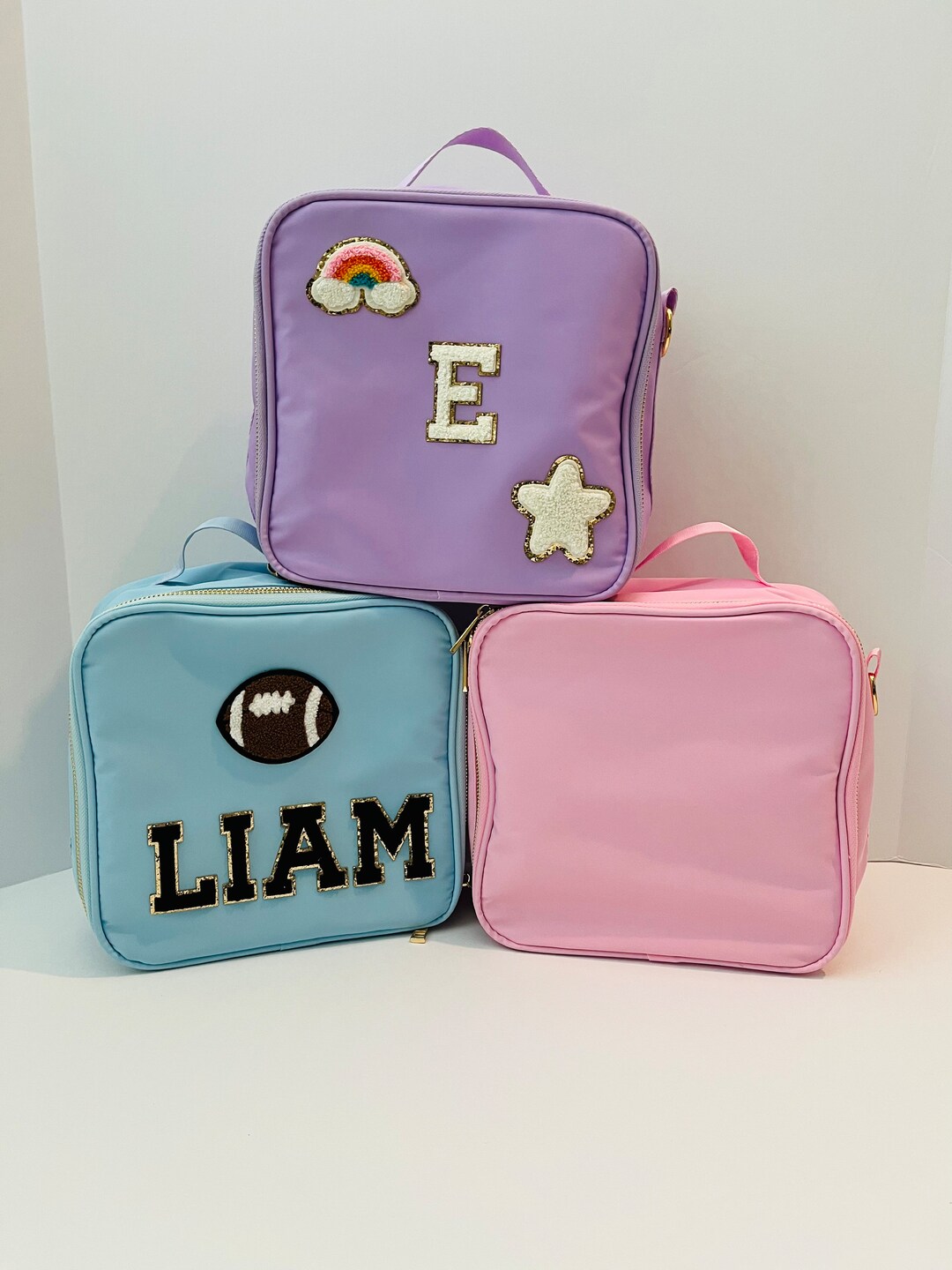 Nylon Lunch Box, Personalized Lunch Box With Chenille Patches - Etsy