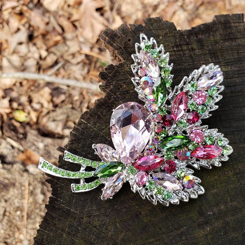 Rhinestone Brooches - Etsy