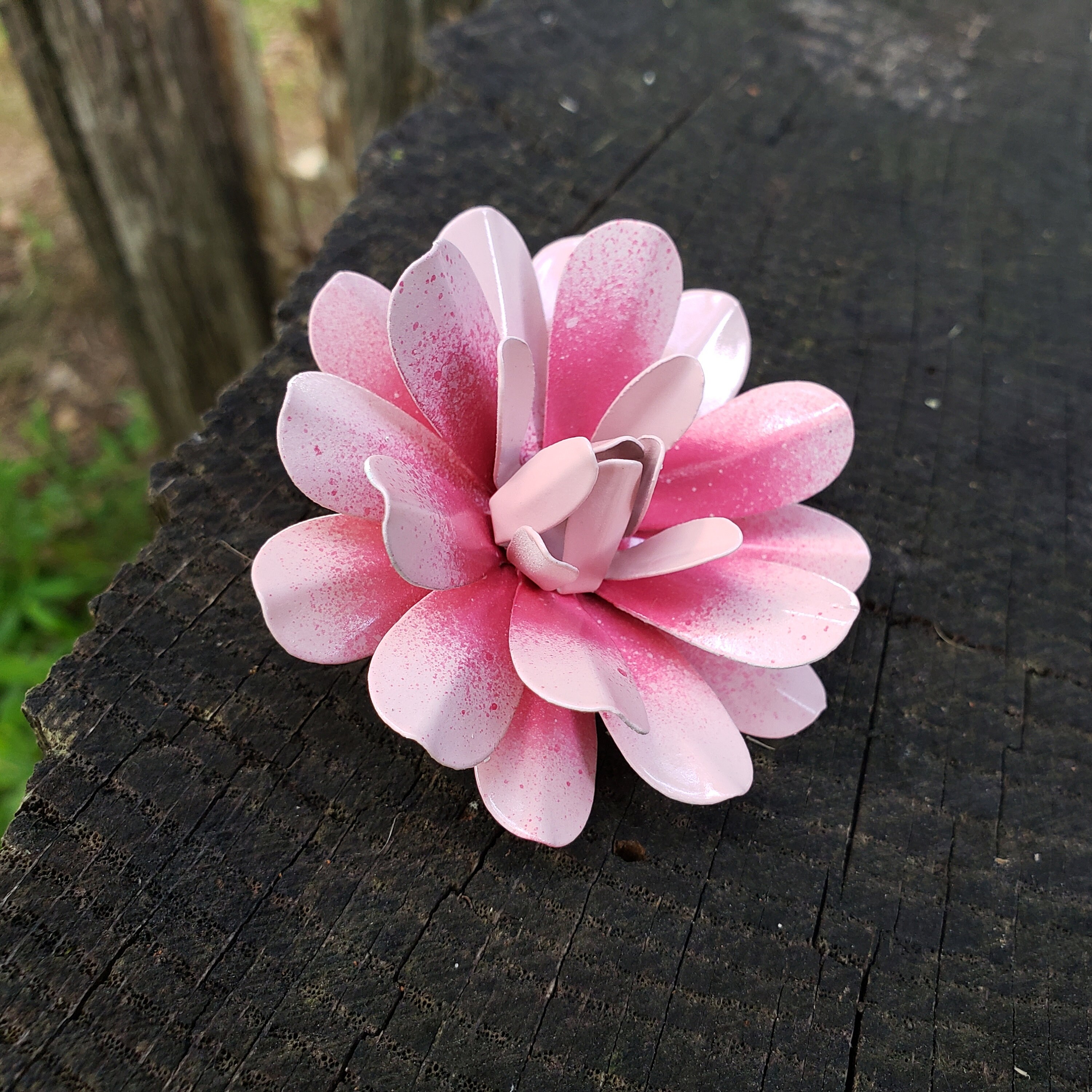 Pink Enamel Flower Brooch Pink Water Lily Metal Flower Pin | Etsy